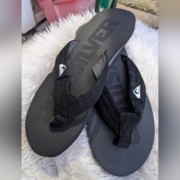 Quiksilver | Shoes | Nwt Mens Quicksilver Black Flip Flop Sandals Size ...